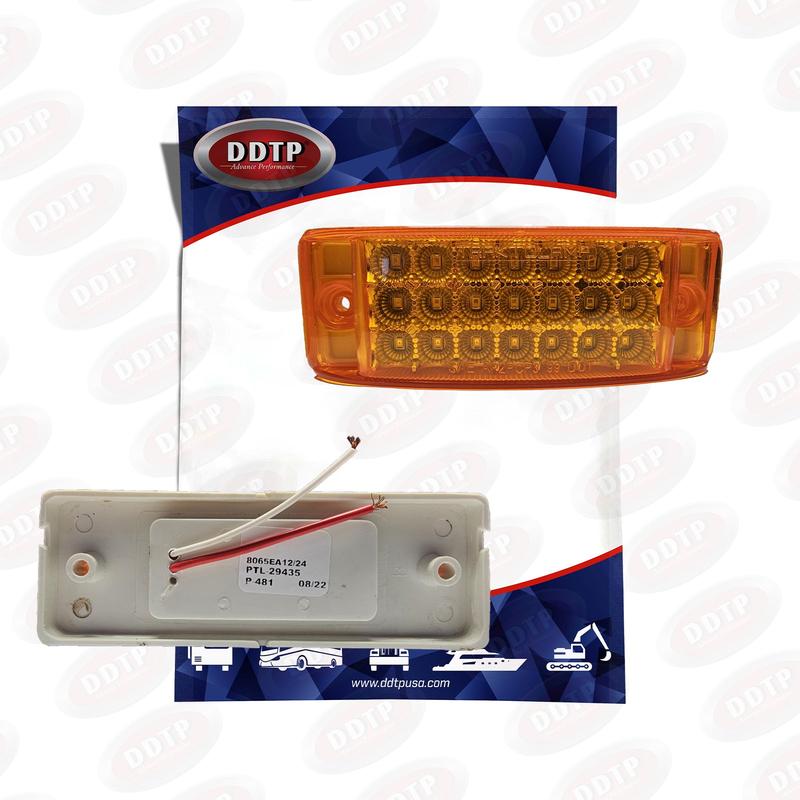 Rectangular M/C 21 Led Light Amber, 12/24V, W/Reflex And Direct Pigtai ...